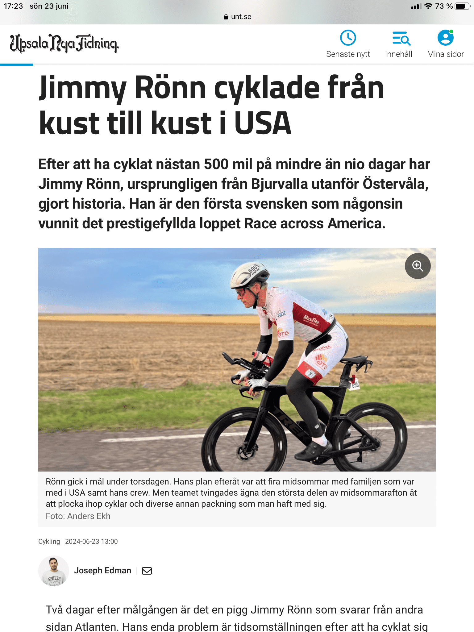 Race Across America (RAAM) 2024 med Jimmy Rönn! | Sida 6 | Happyride